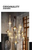 China Smoke Ash Amber Glass Tube Pendant Light Dining Room Bedroom Bedside Kitchen Lamp(WH-GP-200) for sale