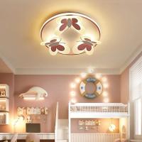 China girl bedroom lamp Indoor Study Salon Creative Decorative pink Butterfly ceiling lamp(WH-MA-301) for sale