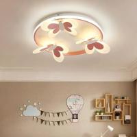 China girl bedroom lamp Indoor Study Salon Creative Decorative pink Butterfly ceiling lamp(WH-MA-301) for sale