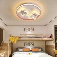 China girl bedroom lamp Indoor Study Salon Creative Decorative pink Butterfly ceiling lamp(WH-MA-301) for sale