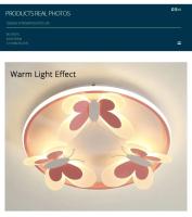 China girl bedroom lamp Indoor Study Salon Creative Decorative pink Butterfly ceiling lamp(WH-MA-301) for sale