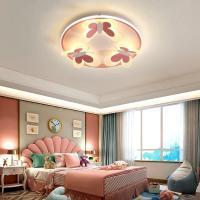 China girl bedroom lamp Indoor Study Salon Creative Decorative pink Butterfly ceiling lamp(WH-MA-301) for sale