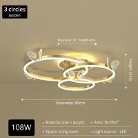 China Living Room Ceiling Lamp fashion Atmosphere Modern Simple Luxury Butterfly Ceiling Lights(WH-MA-308) for sale