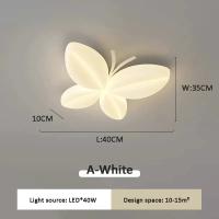 China Bedroom Ceiling Lamps Creative Princess Room Little Girl Warm Romantic Butterfly Ceiling Lights(WH-MA-312) for sale