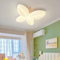 China Bedroom Ceiling Lamps Creative Princess Room Little Girl Warm Romantic Butterfly Ceiling Lights(WH-MA-312) for sale