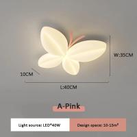 China Bedroom Ceiling Lamps Creative Princess Room Little Girl Warm Romantic Butterfly Ceiling Lights(WH-MA-312) for sale