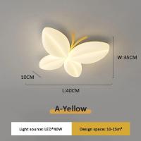 China Bedroom Ceiling Lamps Creative Princess Room Little Girl Warm Romantic Butterfly Ceiling Lights(WH-MA-312) for sale