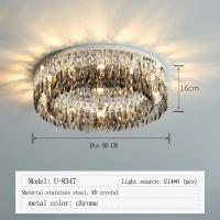 China Living Room Simple light Bedroom Modern Chrome Silver Home Creative Crystal Ceiling Lamp(WH-MA-314) for sale