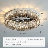 China Living Room Simple light Bedroom Modern Chrome Silver Home Creative Crystal Ceiling Lamp(WH-MA-314) for sale