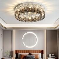 China Living Room Simple light Bedroom Modern Chrome Silver Home Creative Crystal Ceiling Lamp(WH-MA-314) for sale