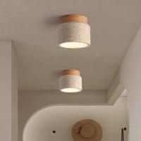 China Aisle Decoration Light Fixtures Nordic Walnut Stone Yellow Travertine Ceiling Lamp(WH-MA-315) for sale