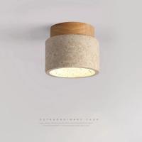 China Aisle Decoration Light Fixtures Nordic Walnut Stone Yellow Travertine Ceiling Lamp(WH-MA-315) for sale
