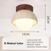China Aisle Decoration Light Fixtures Nordic Walnut Stone Yellow Travertine Ceiling Lamp(WH-MA-315) for sale