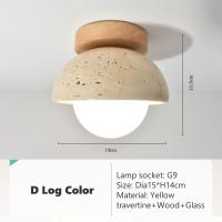China Aisle Decoration Light Fixtures Nordic Walnut Stone Yellow Travertine Ceiling Lamp(WH-MA-315) for sale