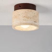 China Aisle Decoration Light Fixtures Nordic Walnut Stone Yellow Travertine Ceiling Lamp(WH-MA-315) for sale