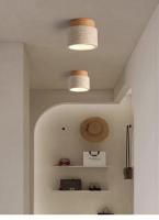 China Aisle Decoration Light Fixtures Nordic Walnut Stone Yellow Travertine Ceiling Lamp(WH-MA-315) for sale