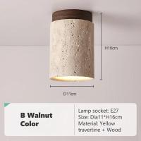 China Aisle Decoration Light Fixtures Nordic Walnut Stone Yellow Travertine Ceiling Lamp(WH-MA-315) for sale