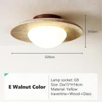 China Aisle Decoration Light Fixtures Nordic Walnut Stone Yellow Travertine Ceiling Lamp(WH-MA-315) for sale