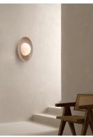 China Aisle Decoration Light Fixtures Nordic Walnut Stone Yellow Travertine Ceiling Lamp(WH-MA-315) for sale