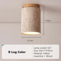 China Aisle Decoration Light Fixtures Nordic Walnut Stone Yellow Travertine Ceiling Lamp(WH-MA-315) for sale