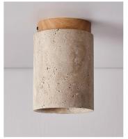 China Aisle Decoration Light Fixtures Nordic Walnut Stone Yellow Travertine Ceiling Lamp(WH-MA-315) for sale
