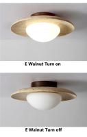 China Aisle Decoration Light Fixtures Nordic Walnut Stone Yellow Travertine Ceiling Lamp(WH-MA-315) for sale