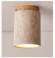 China Aisle Decoration Light Fixtures Nordic Walnut Stone Yellow Travertine Ceiling Lamp(WH-MA-315) for sale