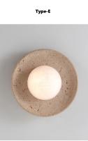China Aisle Decoration Light Fixtures Nordic Walnut Stone Yellow Travertine Ceiling Lamp(WH-MA-315) for sale