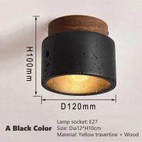 China Aisle Decoration Light Fixtures Nordic Walnut Stone Yellow Travertine Ceiling Lamp(WH-MA-315) for sale