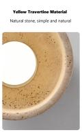China Aisle Decoration Light Fixtures Nordic Walnut Stone Yellow Travertine Ceiling Lamp(WH-MA-315) for sale