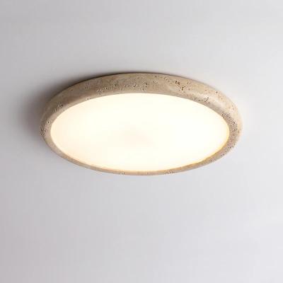 China Corridor Light Fixture Bedroom Mounted Luminaire Wabi Sabi Circular Yelllow Stone Ceiling Lamp(WH-MA-316) for sale
