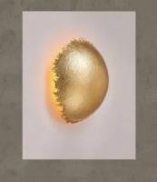 China Corridor Light Fixture Bedroom Mounted Luminaire Wabi Sabi Circular Yelllow Stone Ceiling Lamp(WH-MA-316) for sale