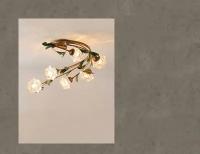 China Corridor Light Fixture Bedroom Mounted Luminaire Wabi Sabi Circular Yelllow Stone Ceiling Lamp(WH-MA-316) for sale