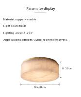China Hallway Light Living Room Led Home Decor Bedroom Luxury Modern Natural Marble Ceiling Lamp(WH-MA-317) for sale