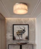 China Hallway Light Living Room Led Home Decor Bedroom Luxury Modern Natural Marble Ceiling Lamp(WH-MA-317) for sale