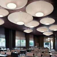 China Dining Room lamp Bedroom Living Room Creative Circular Hotel Lobby Fabric Ceiling Light(WH-MA-318) for sale