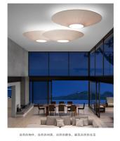 China Dining Room lamp Bedroom Living Room Creative Circular Hotel Lobby Fabric Ceiling Light(WH-MA-318) for sale