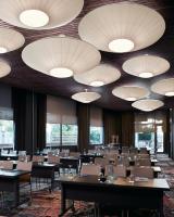 China Dining Room lamp Bedroom Living Room Creative Circular Hotel Lobby Fabric Ceiling Light(WH-MA-318) for sale