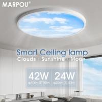 China Home Decor Lamp Bedroom Aisle Living Room LED Modern Blue Sky Moon Ceiling Light(WH-MA-319) for sale