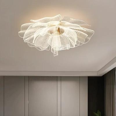 China Gold Luxury Lighting Hallway Interior Study Bedroom Acrylic Lamp LED Flower Ceiling Light(WH-MA-320) for sale