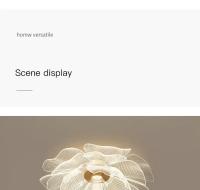 China Gold Luxury Lighting Hallway Interior Study Bedroom Acrylic Lamp LED Flower Ceiling Light(WH-MA-320) for sale