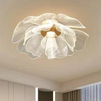 China Gold Luxury Lighting Hallway Interior Study Bedroom Acrylic Lamp LED Flower Ceiling Light(WH-MA-320) for sale