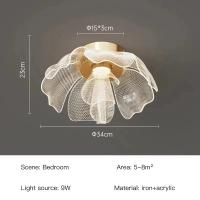 China Gold Luxury Lighting Hallway Interior Study Bedroom Acrylic Lamp LED Flower Ceiling Light(WH-MA-320) for sale