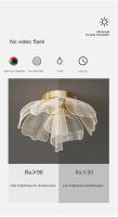 China Gold Luxury Lighting Hallway Interior Study Bedroom Acrylic Lamp LED Flower Ceiling Light(WH-MA-320) for sale