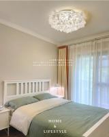 China Restaurant Lamp Home Decor Bedroom Living Room Romantic White Flower Ceiling Lights(WH-MA-321) for sale