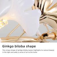 China Dining Room Ceiling Light Modern Living Room luxury home decor Ginkgo Leaf Ceiling Light(WH-MA-323) for sale
