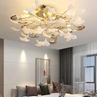 China Dining Room Ceiling Light Modern Living Room luxury home decor Ginkgo Leaf Ceiling Light(WH-MA-323) for sale