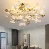 China Dining Room Ceiling Light Modern Living Room luxury home decor Ginkgo Leaf Ceiling Light(WH-MA-323) for sale