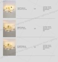 China Dining Room Ceiling Light Modern Living Room luxury home decor Ginkgo Leaf Ceiling Light(WH-MA-323) for sale