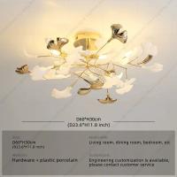 China Dining Room Ceiling Light Modern Living Room luxury home decor Ginkgo Leaf Ceiling Light(WH-MA-323) for sale